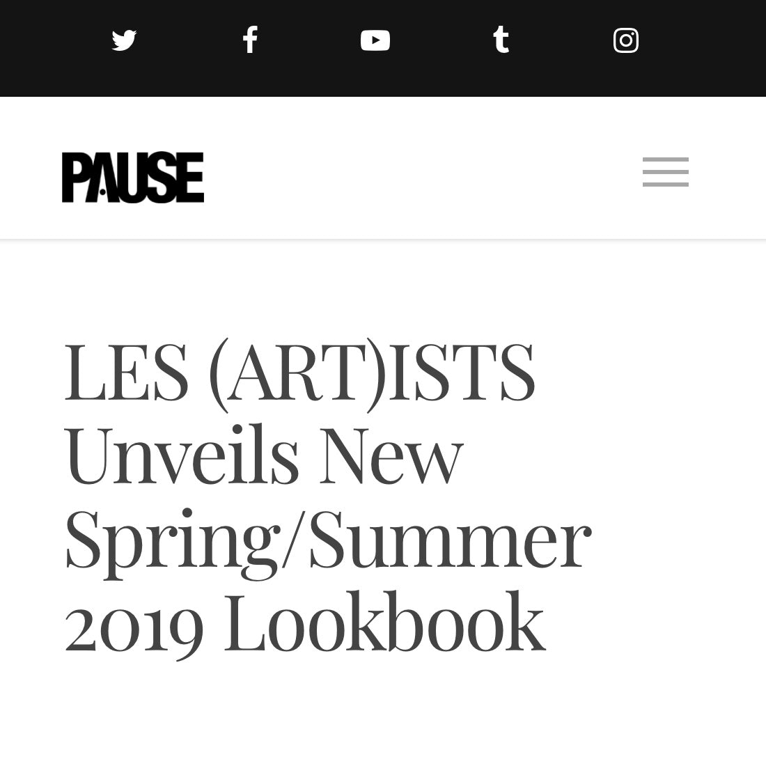 Pause Mag – LES (ART)ISTS